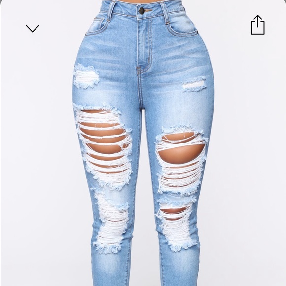 Fashion Nova | Jeans | Light Wash Distressed Jeans | Poshmark